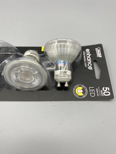 2 FEIT Electric Enhance LED 6 Watt (50W Replacement) Bulbs -GU10 Base ...