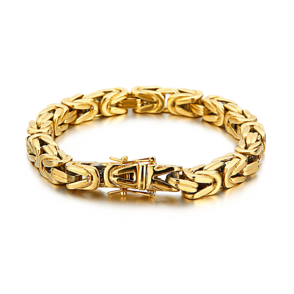 kings Braid Byzantine Chain Bracelet Italian Luxury Fashion Titanium ...