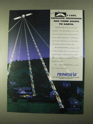 1994 Primestar Satellite Service Ad - Down to Earth | eBay