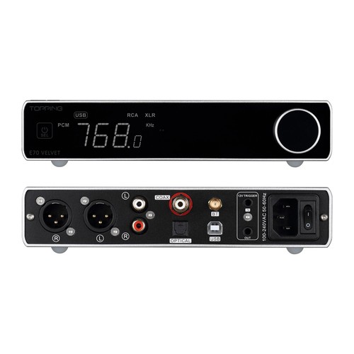 TOPPING E70V AK4191+AK4499EX DAC XU316 RCA XLR Output Decoder E70 ...