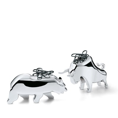 Bull & Bear Paper Clip Holders Set | eBay