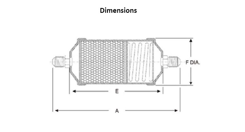 10 pcs DML-164 Liquid Line Filter Drier 1/2" SAE R22 134a 404a 407C 507 ...