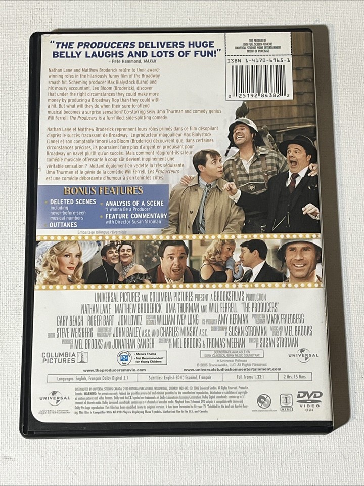 The Producers - Uma Thurman (DVD Movie) | eBay