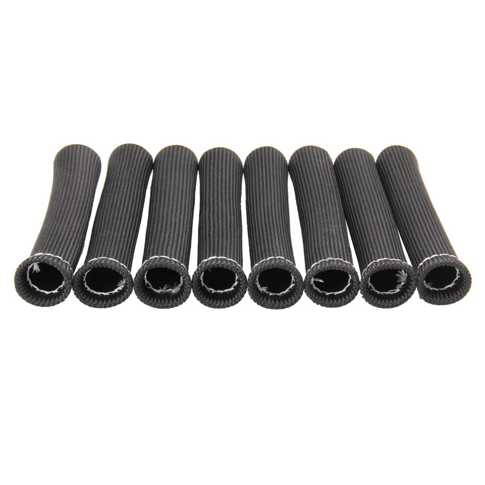 8PCS 2500° Spark Plug Wire Boots Heat Shield Protector Sleeve Cover For ...