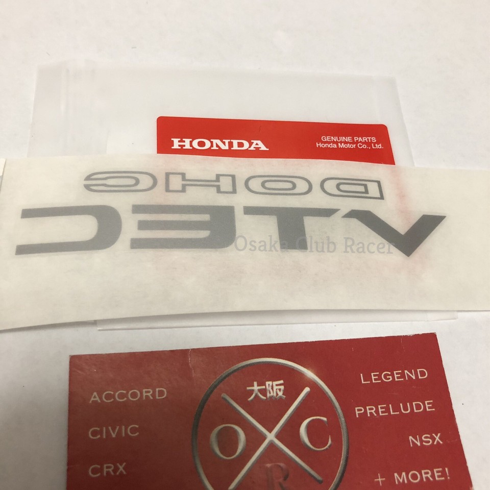 OEM 97-01 Honda Prelude Rear DOHC VTEC Decal Silver Gray 98 99 00 ...