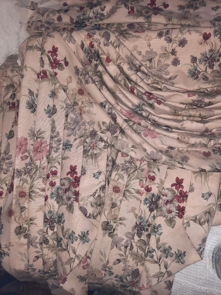 Custom Curtain Valance 4pc set floral Made Window Treatment High End ...