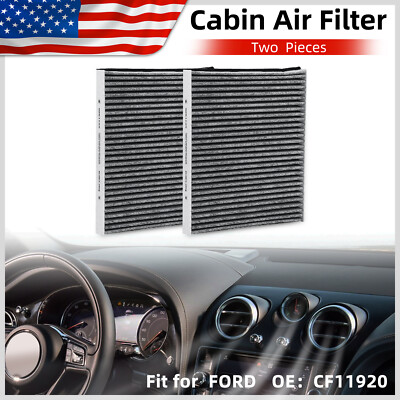 2PCS Cabin Air Filter for FORD GT 2017-2019 TRANSIT CONNECT 2014-2020 ...