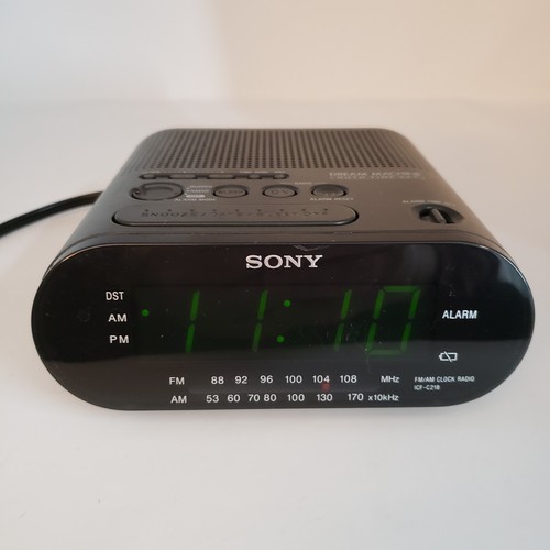SONY DREAM MACHINE Vintage Digital Alarm Clock AM FM Radio Black Model ...