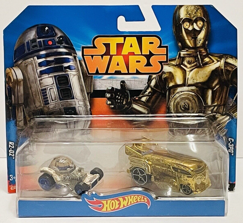 Star Wars Hot Wheels 2014 R2-D2 & C-3PO 2 Car Die Cast Mattel sealed ...