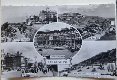 VINTAGE POSTCARD FOLKESTONE PROMENADE ZIG ZAG PATH EAST CLIFF | eBay UK