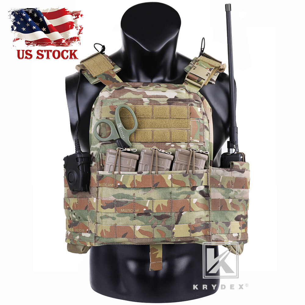 Buy KRYDEX CPC Plate Carrier Tactical Heavy Duty Vest with Mag Pouch ...