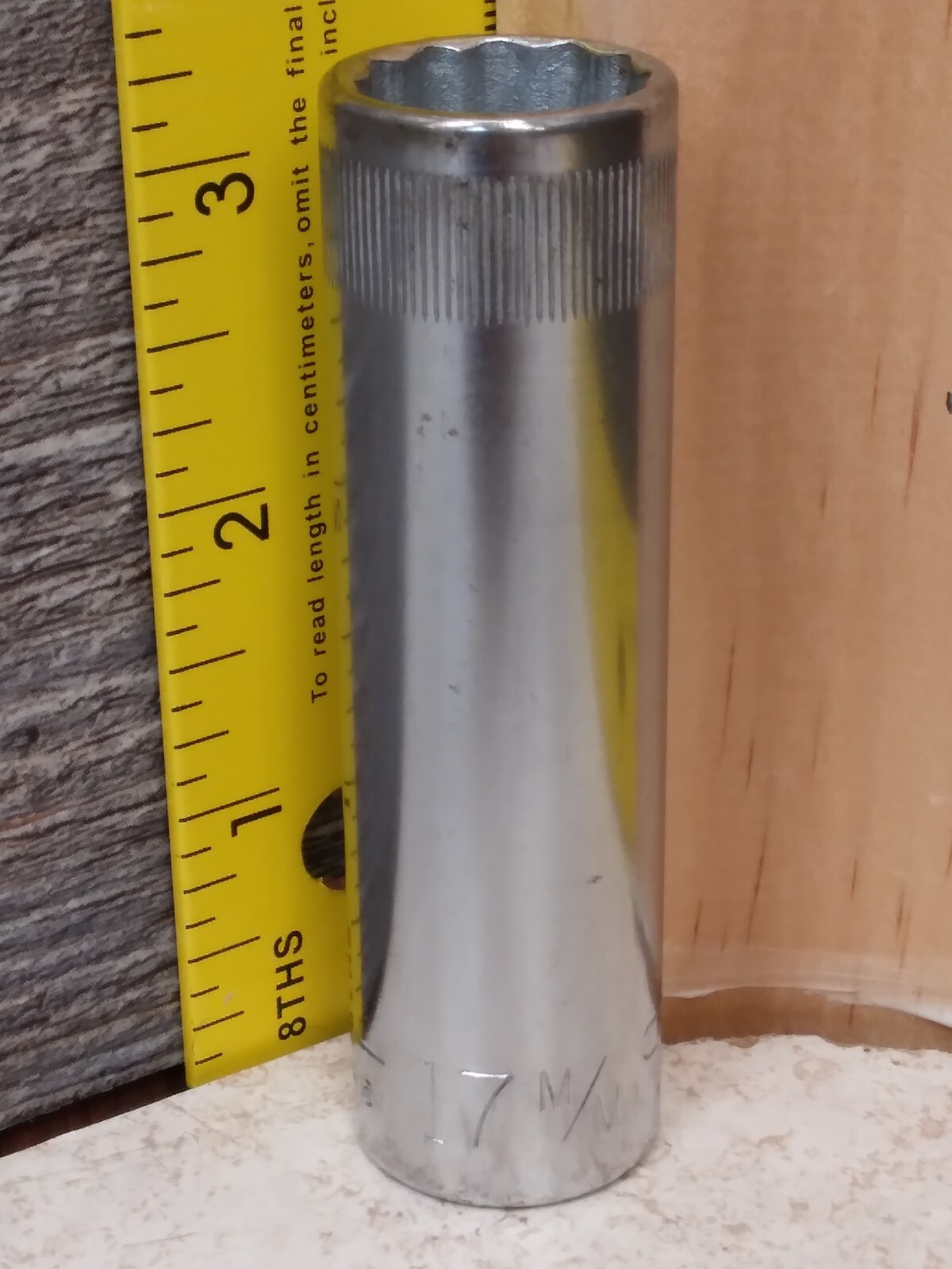 CRAFTSMAN USA 1/2" DRIVE 12Pt 17MM Metric Deep Well Socket 44445 V ...