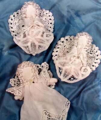 Hickory Stick Lace Hankie Angel 3" 5" 6" Christmas Ornament Craft ...
