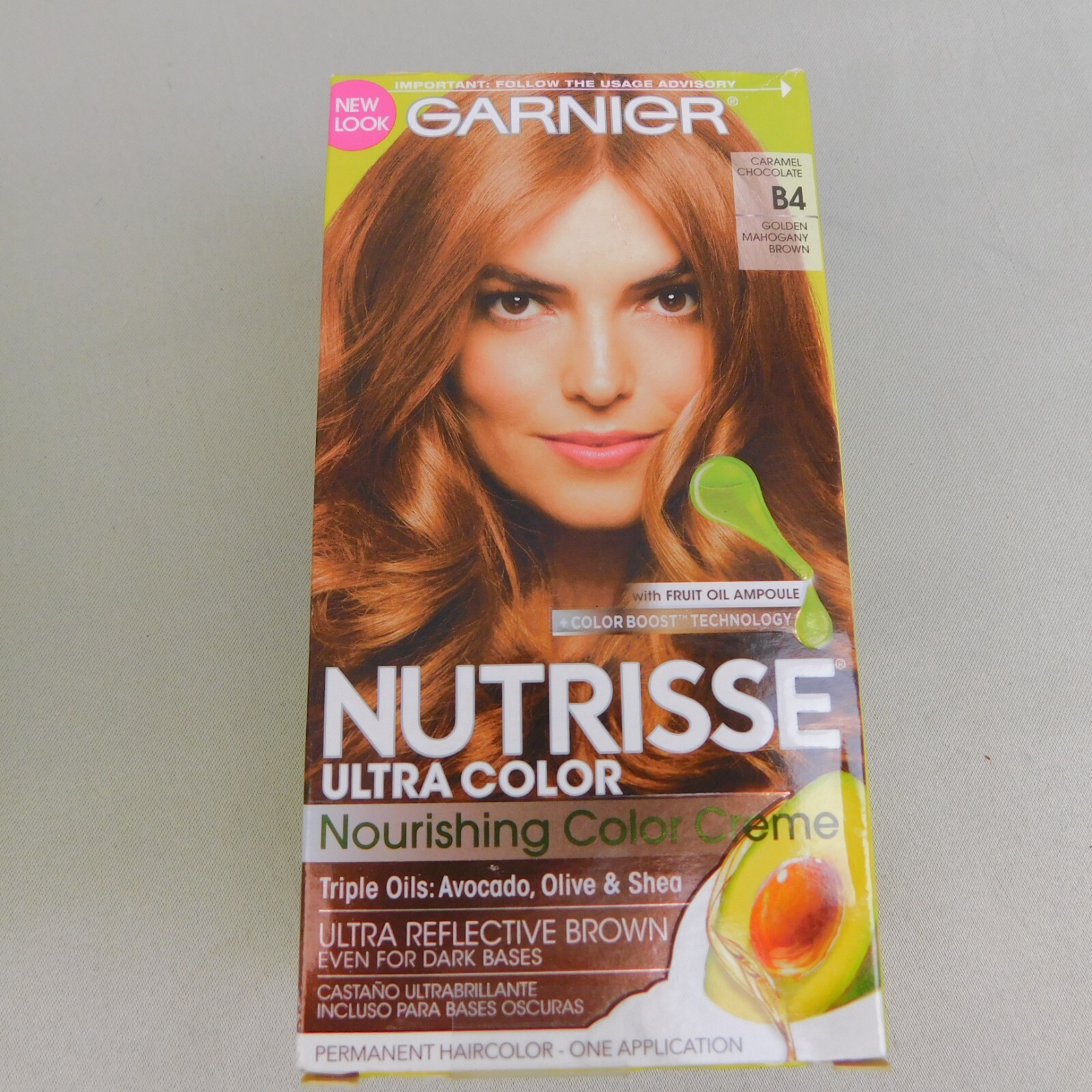 2 Boxes Garnier Nutrisse Ultra Nourishing Hair Color B4 Caramel ...