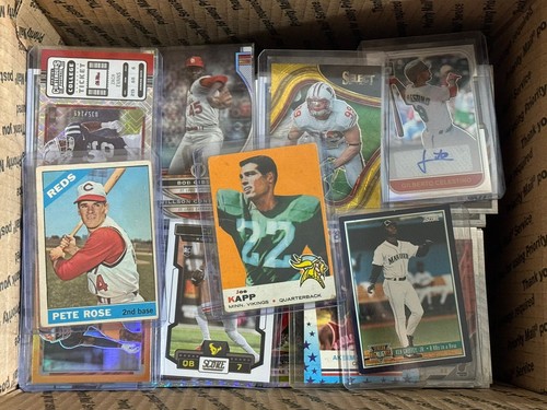 Bulk Lot of Premium Sports Cards Medium Flat Rate Box NFL NBA MLB Auto ...