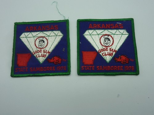 Vintage Good Sam Club Lot 2 Patches 1978 Arkansas Samboree Razorback ...