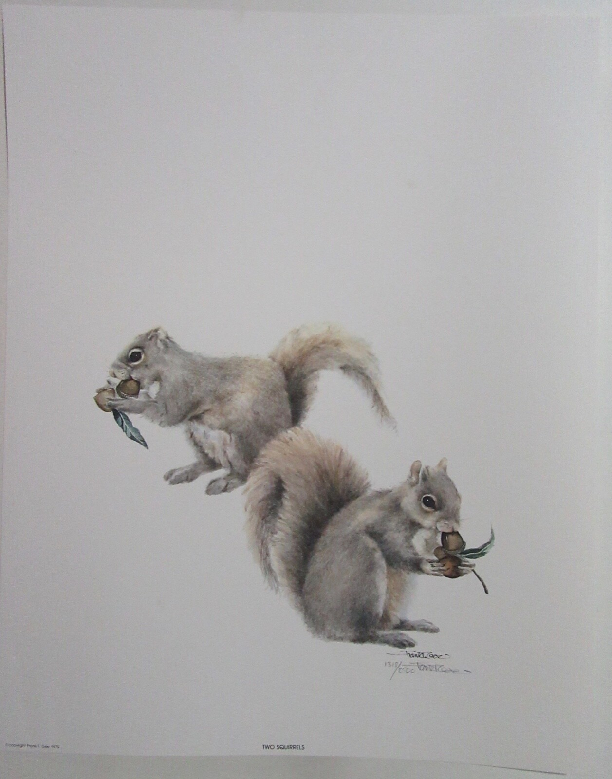 Frank T. Gee " Two Squirrels" Limited Edition Print Signed 1318/2500 ...