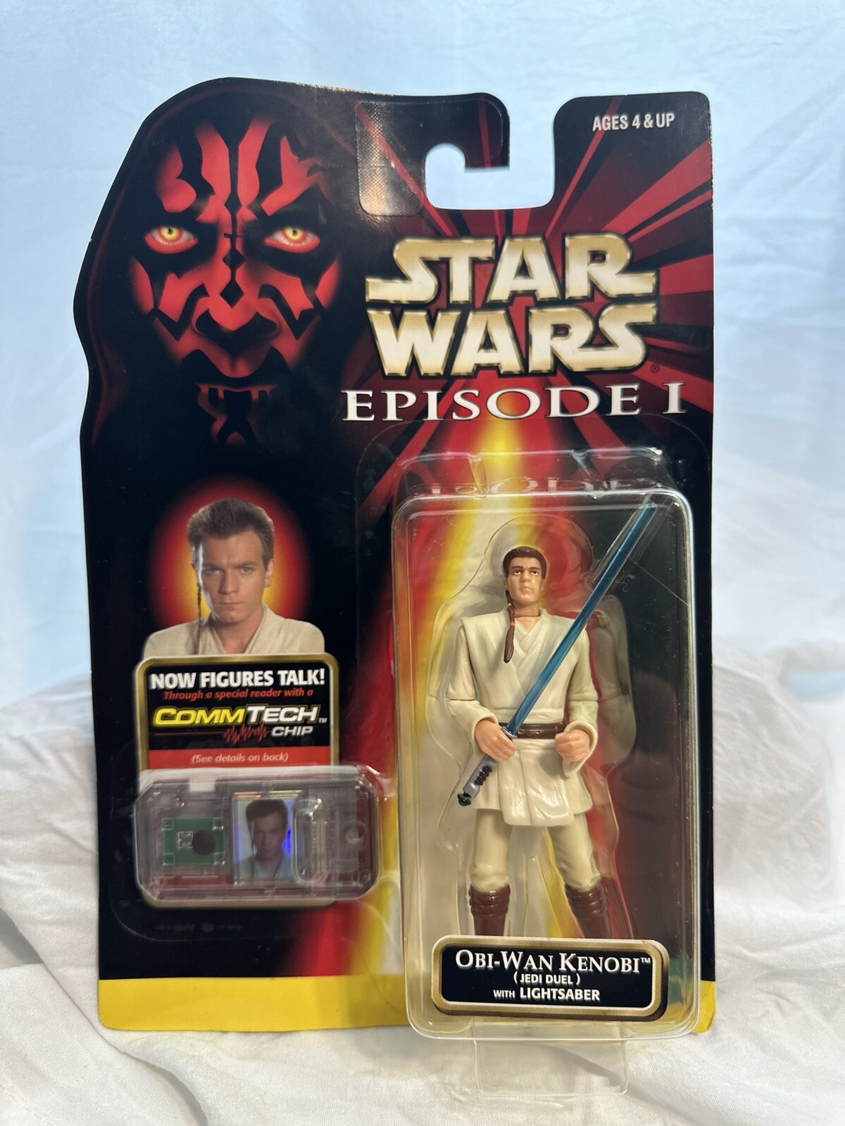 Hasbro Star Wars Episode 1 Obi-Wan Kenobi Jedi Duel Action Figure 1998 Commtech | eBay