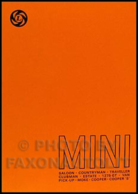 1959-1976 Mini Shop Manual Austin Morris BMC S Cooper Clubman Moke 850 ...