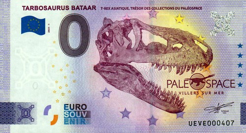 Zero Euro Bill - 0 Euro Bill - France - Tarbosaurus Bataar 2023-1 | eBay