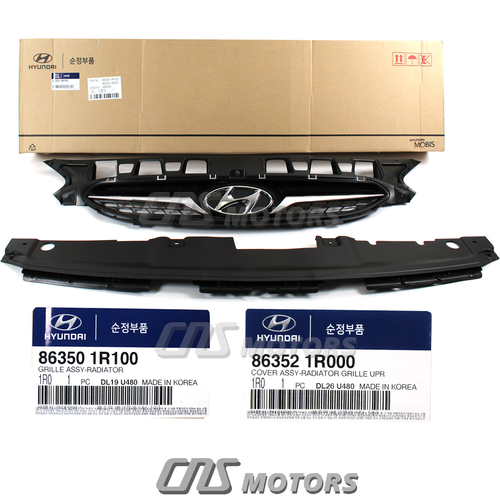 GENUINE Radiator Grille & Upper Cover for 2012-2014 Hyundai Accent ...