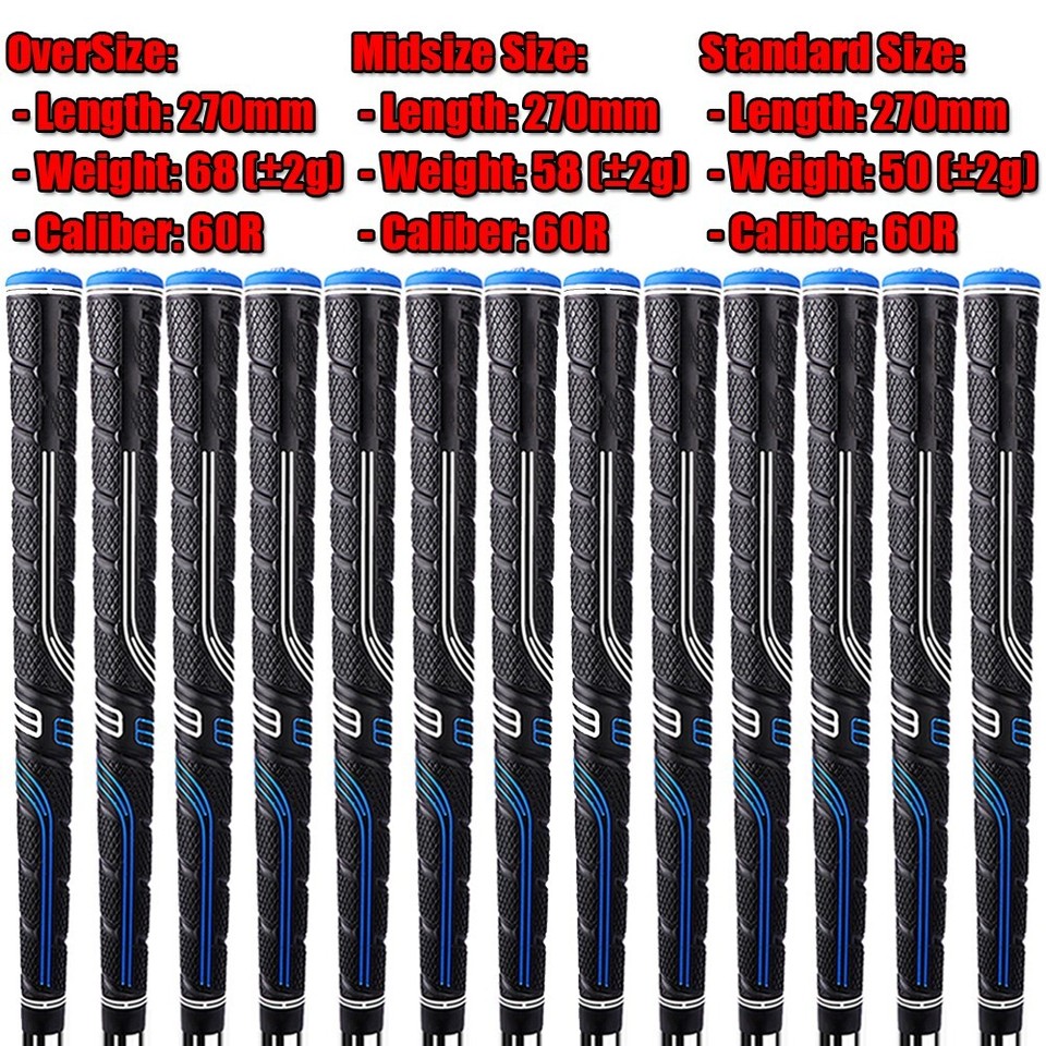 13Pcs CP2 Pro Wrap Golf Club Grip Anti-Slip Rubber Standard Midsize ...