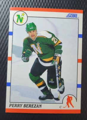 1990-91 Score American PERRY BEREZAN Minnesota North Stars Hockey ...