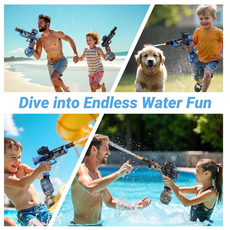 Automatic Electric Water Guns for Adults & Kids Ages 8-12，Powerful ...