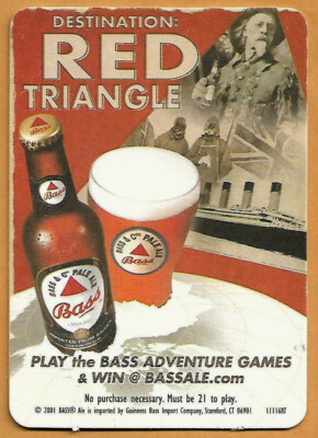 15 Bass Ale Destination Red Triangle Beer Coasters / Postcards | eBay