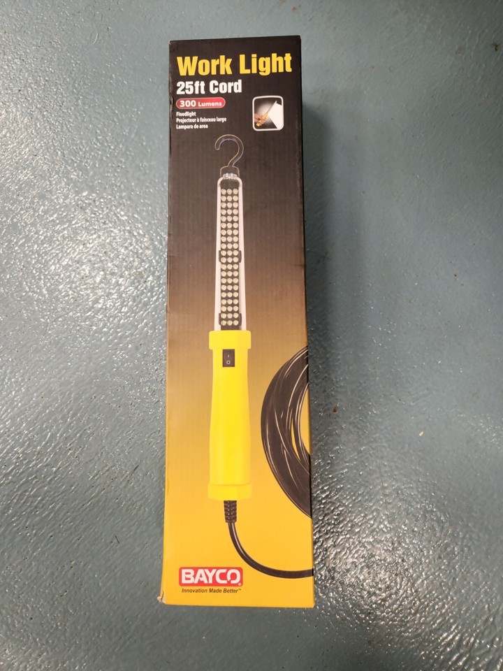 Bayco,work Light 25 Feet Cord, 300 lumens | eBay
