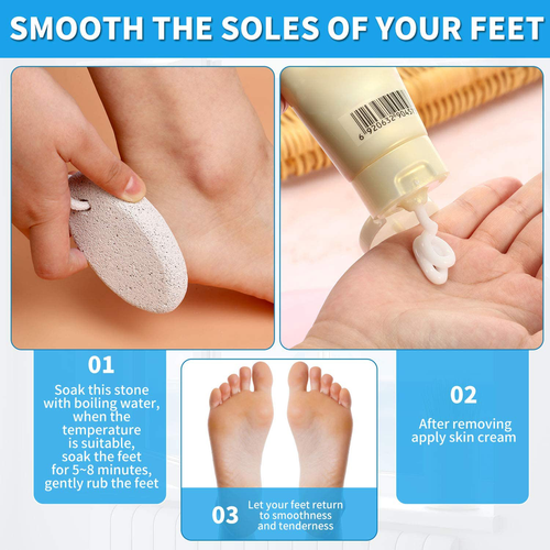 Set of 2 Pumice Stone Oval Foot Scrubber Stone Pumice Stone for Feet ...