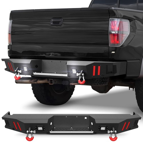 For 2010-2014 Ford F150 Raptor SVT Steel Rear Bumper W/ LED Lights ...