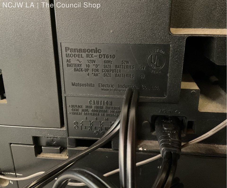 Vintage Panasonic RX-DT610 Portable Dual Tape Boombox - CD PLAYER ERROR ...