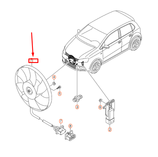 Volkswagen Polo 6r Radiator Cooling Fan 6R0959455E for sale online | eBay