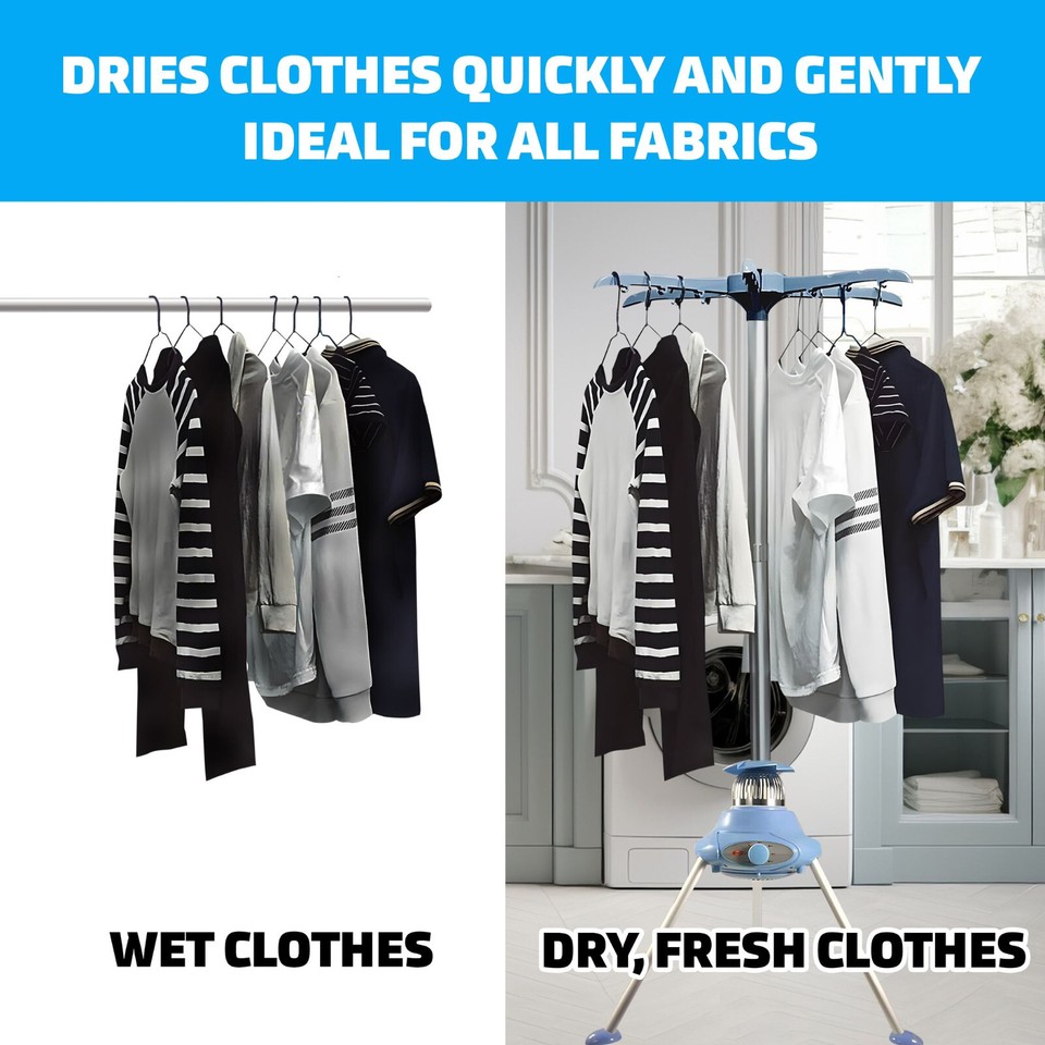 ELECTRIC CLOTHES DRYER 15KG INDOOR WET LAUNDRY WARM AIR DRYING POWERDRI ...