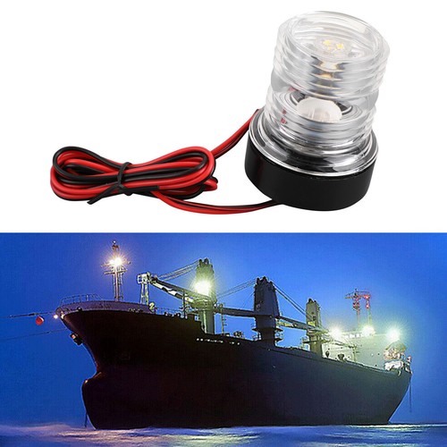 12V LED Navigation Signal Light Anchor Vessel Round Lamp Fit Marine ...