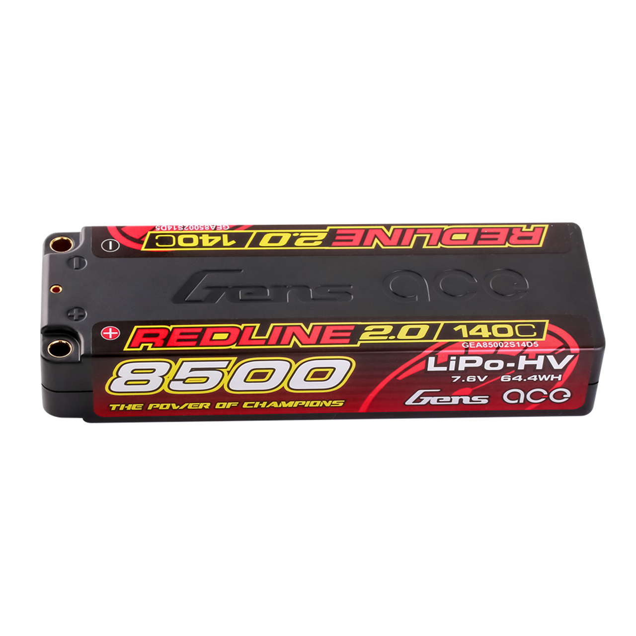 Gens Ace 8500mAh 7.6V 140C HardCase 2S Lipo Battery 5.0mm Bullet For 1/ ...