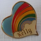 Vintage Rainbow Heart Personalized Pin Many Names to Choose From | eBay