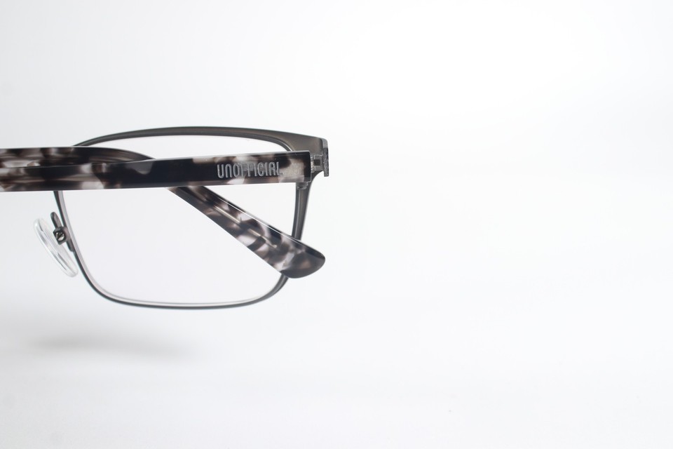 Unofficial Eyeglasses UNOM0182 Mens Grey GH00 Full Rim Metal Glasses ...