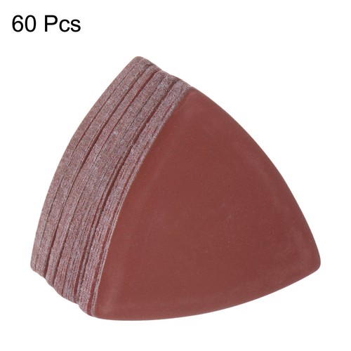 60pcs 1200 Grits 80mm Aluminum Oxide Triangular Hook & Loop Sandpapers ...