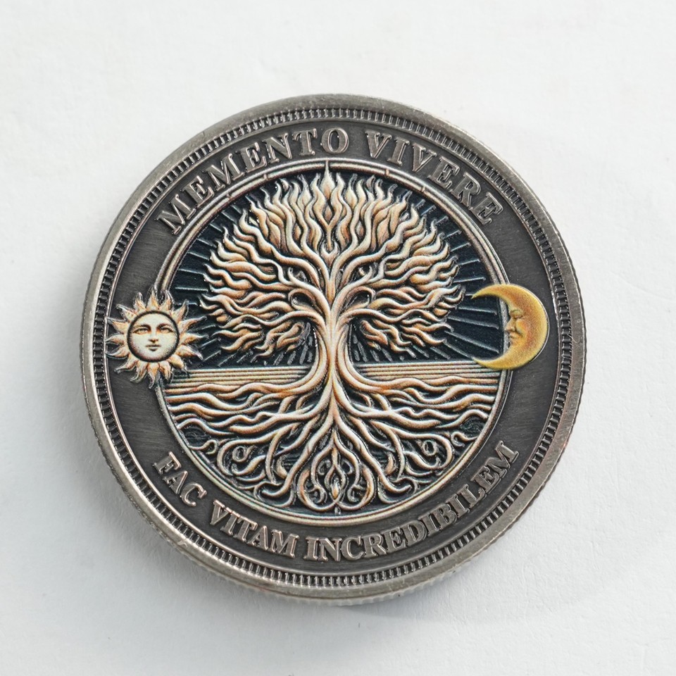 Grim Reaper Is Coming Skull Memento Mori Coin Stoic Challenge Coin ...