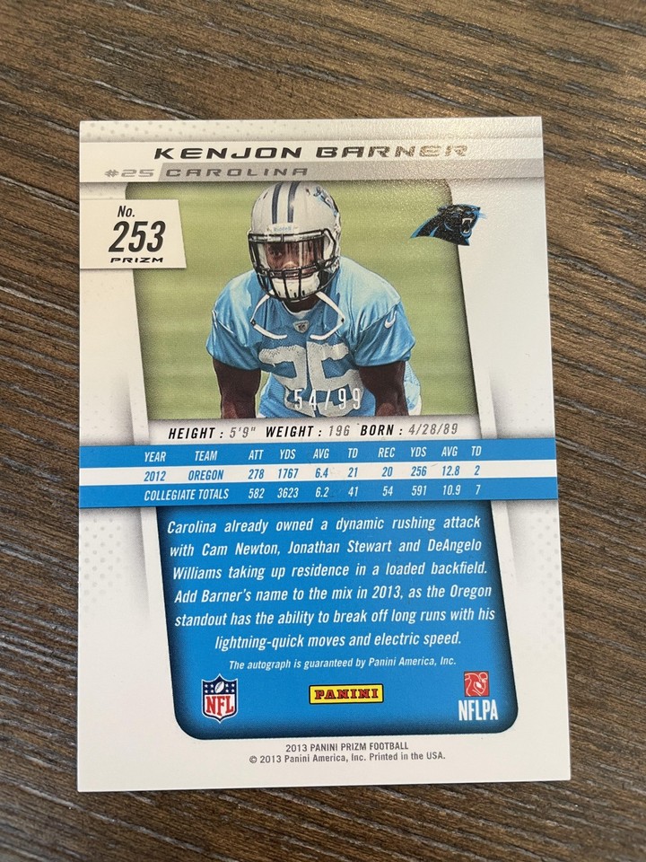 2013 Panini Prizm #253 Kenjon Barner Autographs Prizms #/99 | eBay