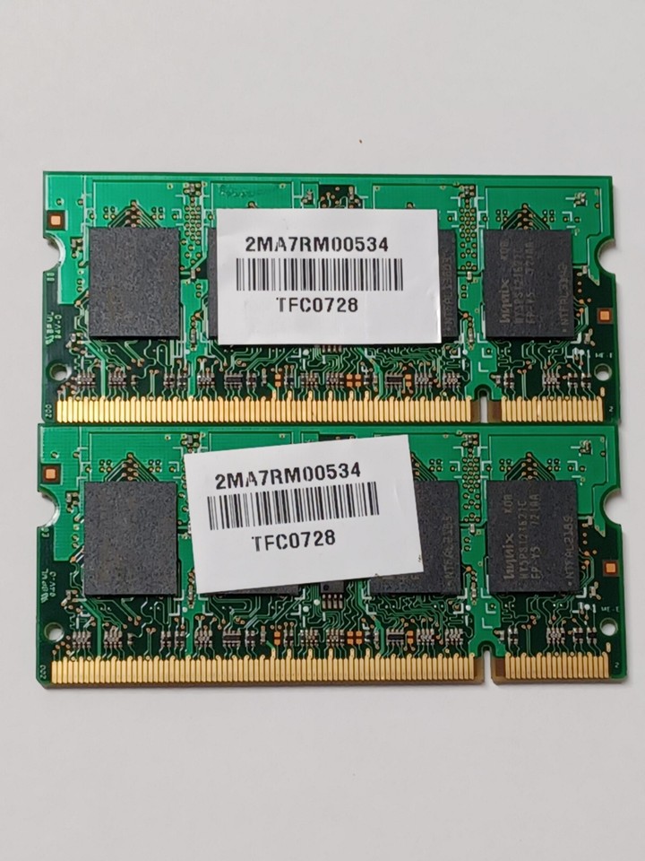 1GB (2x512MB) DDR-5300S 667Mhz Laptop Memory Ram 200 Pin HYMP564S64CP6 ...