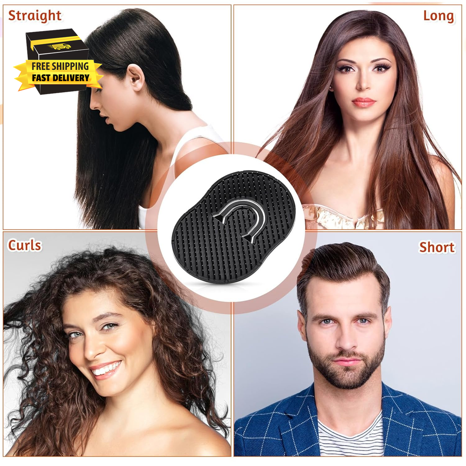 6 PCS Pocket Palm Combs for Men Black Shampoo Comb Hair Brush Scalp ...