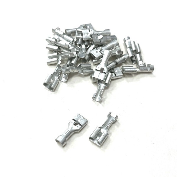 6.3mm Female Tinned Spade Lucar Terminals With Locking Tab - 1.5mm - 2 ...