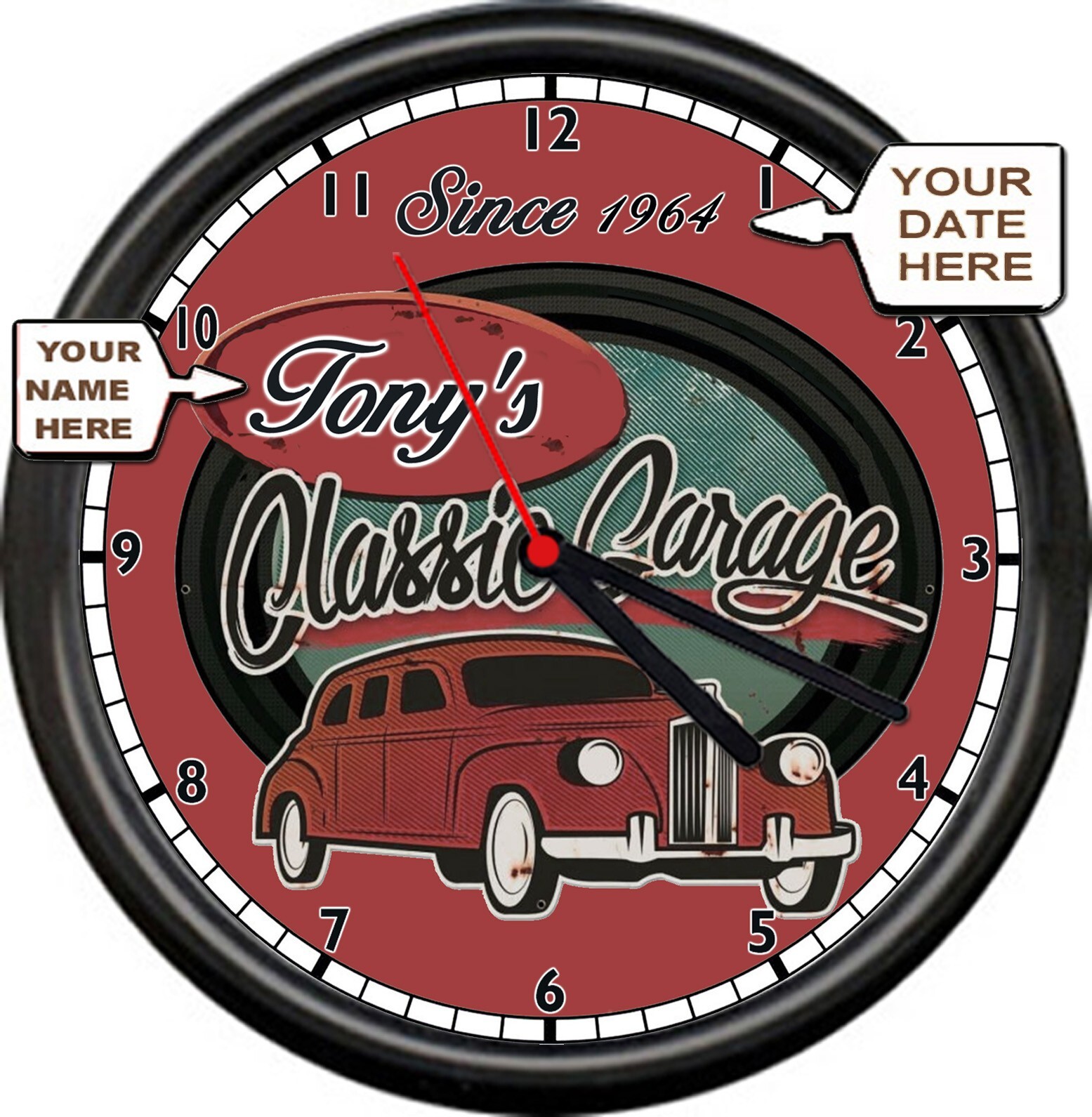 Personalized Your Name & Date Classic Car Garage Mechanic Tools Sign ...