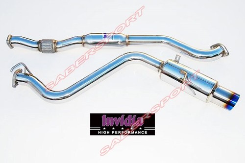 Invidia Single N1 CatBack Exhaust w/ Titanium Tip for 2008-2014 WRX 4dr ...