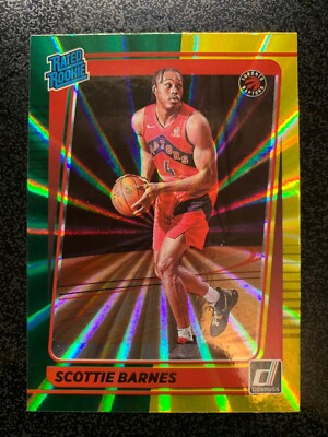 2021-22 Panini Donruss Scottie Barnes Green And Yellow Laser Rated ...