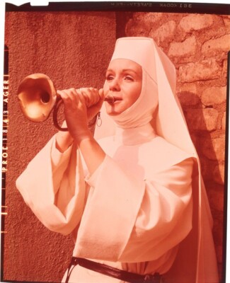 Debbie Reynolds playing trumpet The Singing Nun Original 4x5 ...
