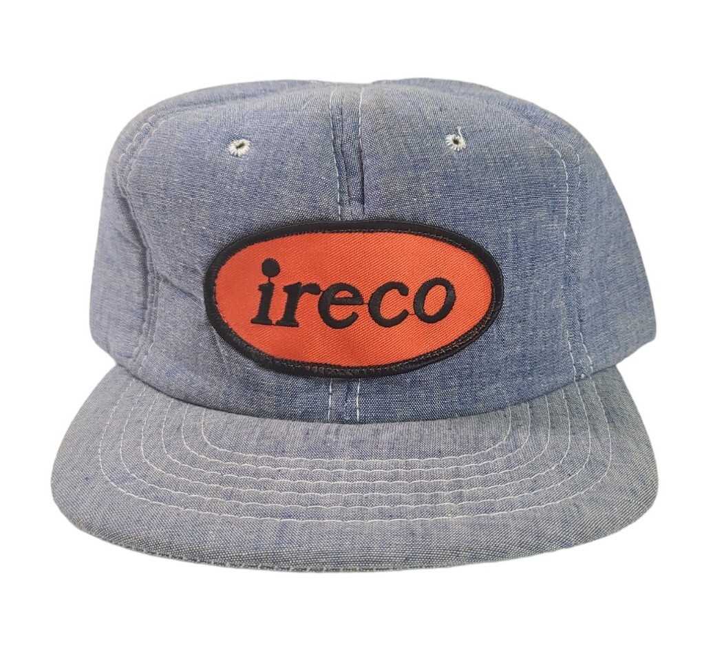 Vintage IRECO Railroad YR-Brand DENIM MESH Trucker Ha… - Gem